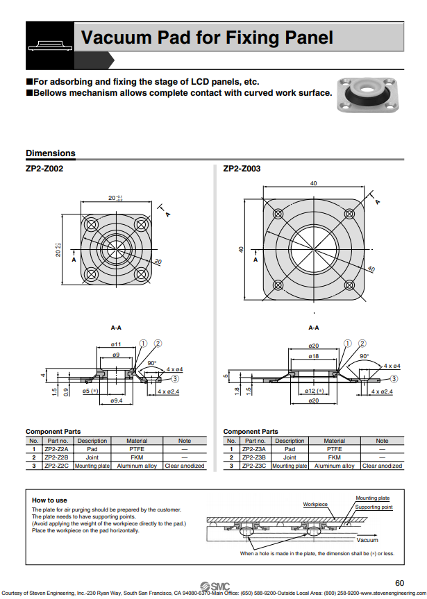 Vacuum Pad SMC: ZP2-Z1-001-S ( GS ) - Cao Đạt TAE Co.,LTD
