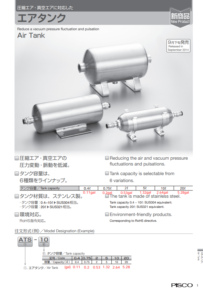 Air tank Pisco: ATS-0,4, ATS-0,75, ATS-10, ATS-2, ATS-20, ATS-5 - Cao ...