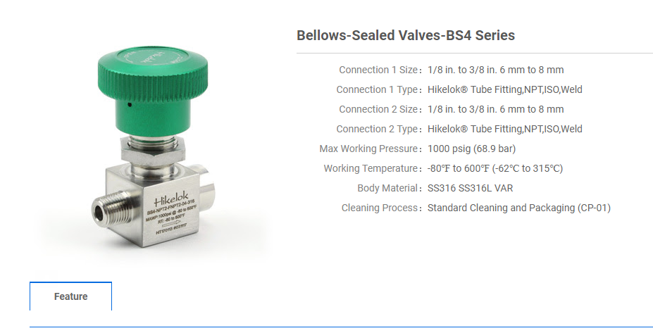 Bellows-sealed valve: BS4 - CÔNG TY TNHH THƯƠNG MẠI THIẾT BỊ TỰ ĐỘNG ...