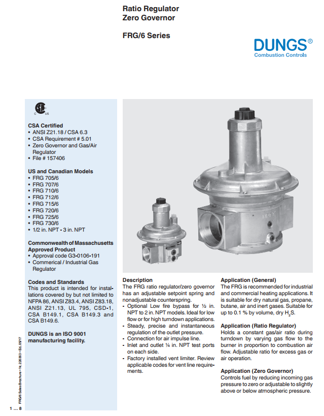 Van điều áp tỷ lệ FRG/6-DUNGS - Cao Đạt TAE Co.,LTD