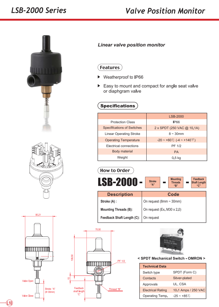 Linear valve positioner minitor LSB-2000 - Cao Đạt TAE Co.,LTD