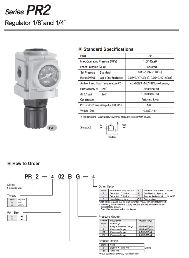 Điều áp PR2 - TPC - Cao Đạt TAE Co.,LTD