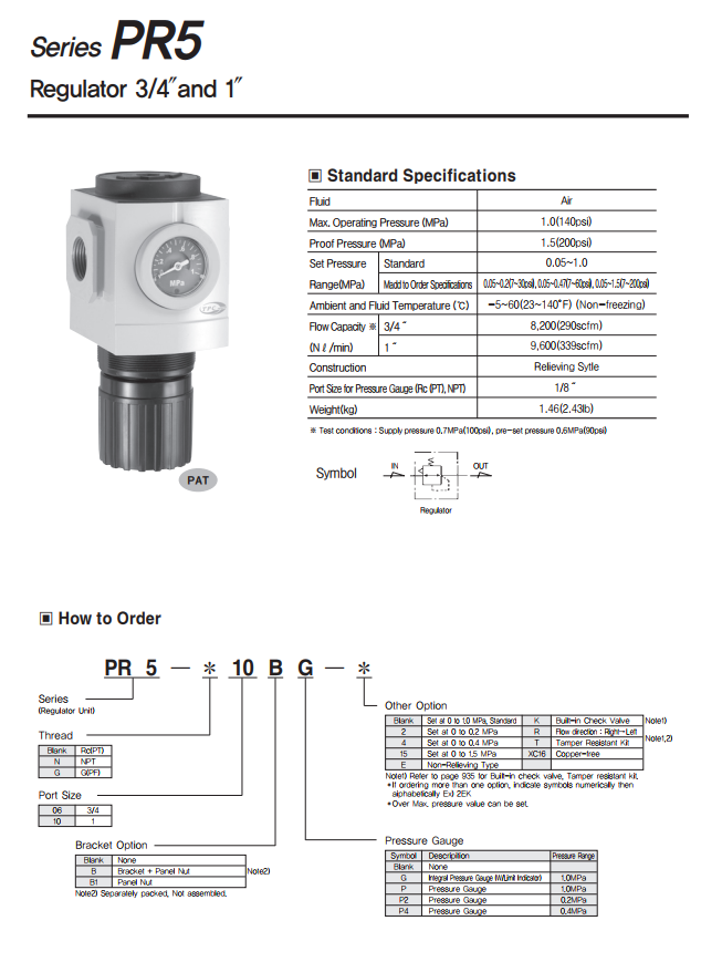 Điều áp PR5 - TPC - Cao Đạt TAE Co.,LTD
