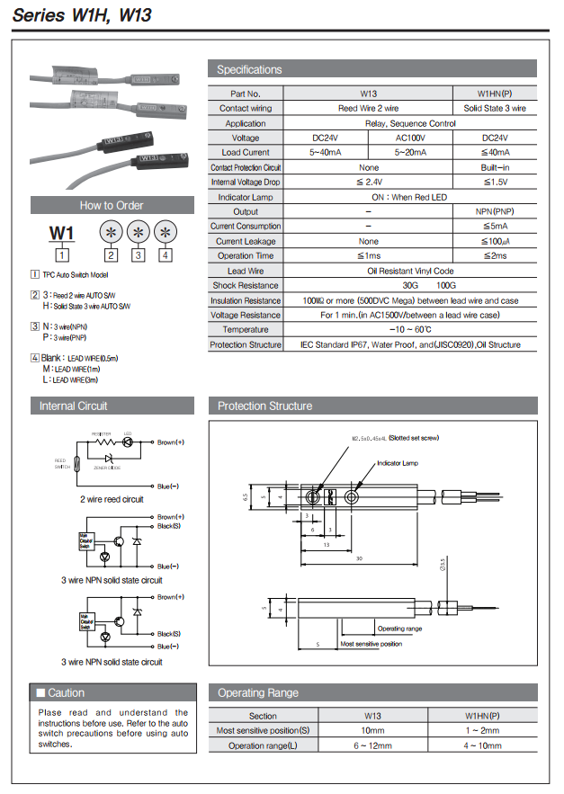 Sensor hành trình W1H ,W13 TPC ( Korea ) - Cao Đạt TAE Co.,LTD