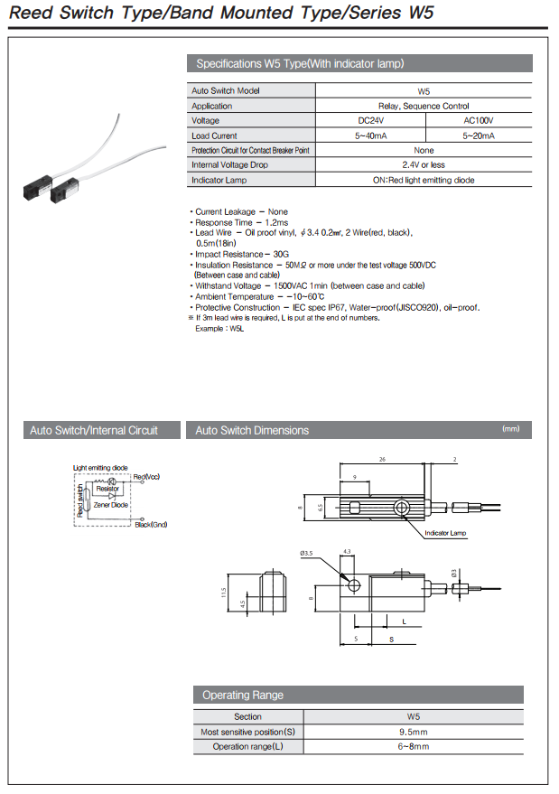 Sensor hành trình W5- TPC ( Korea ) - Cao Đạt TAE Co.,LTD