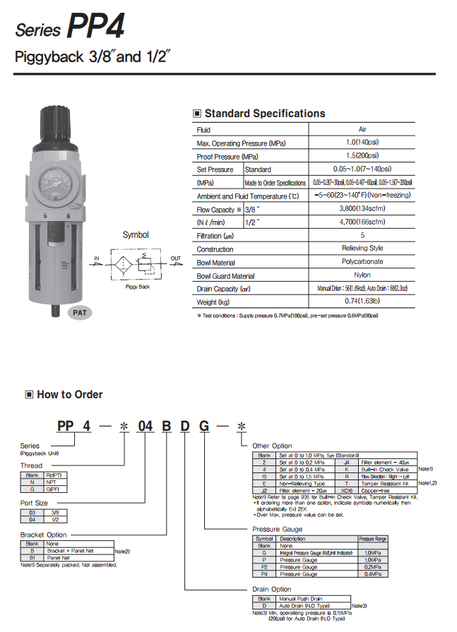 Bộ lọc đơn PP4- TPC - Cao Đạt TAE Co.,LTD